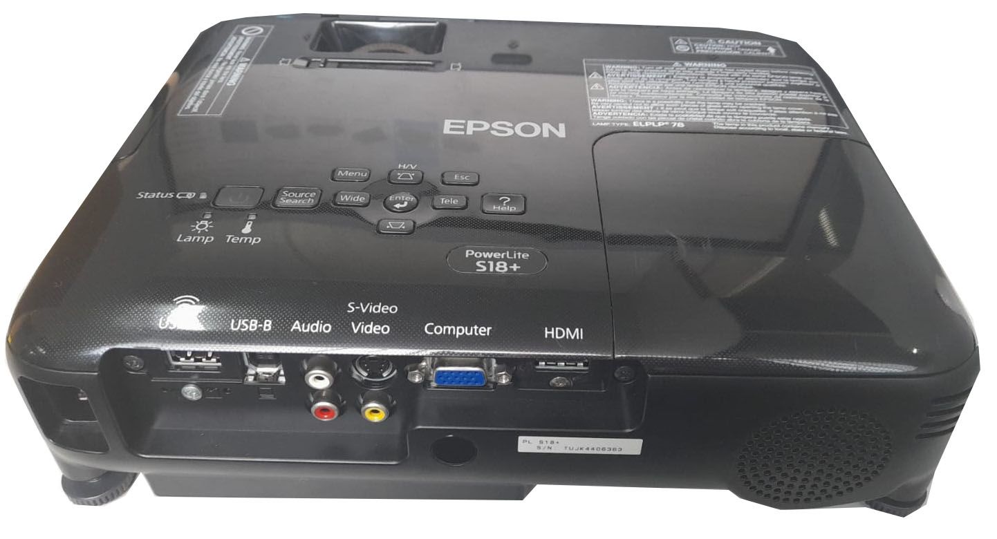 Projetor Epson S18+ 3000 Lumens VGA / HDMI - POP SHOP