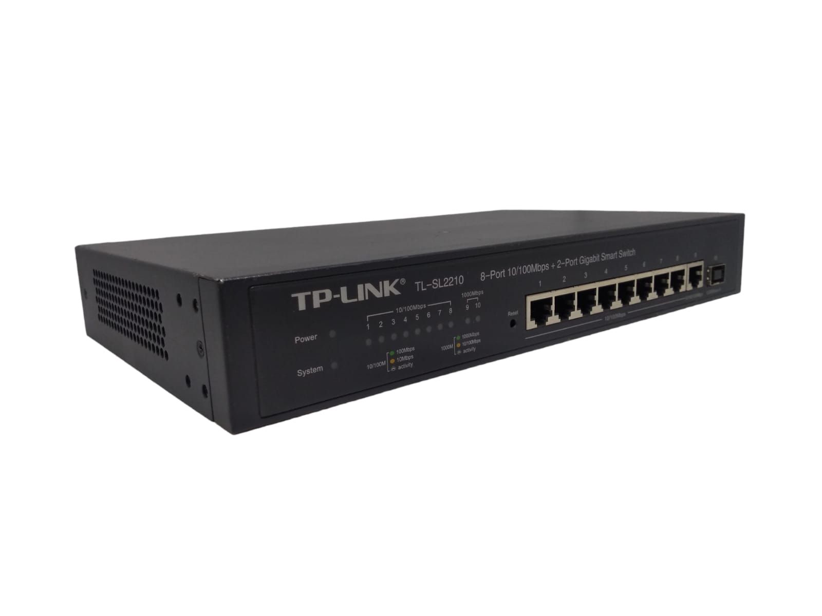 Switch TP-Link TL-SL2210 - 8 Portas 10/100Mbps + 2 Gigabit - POP SHOP