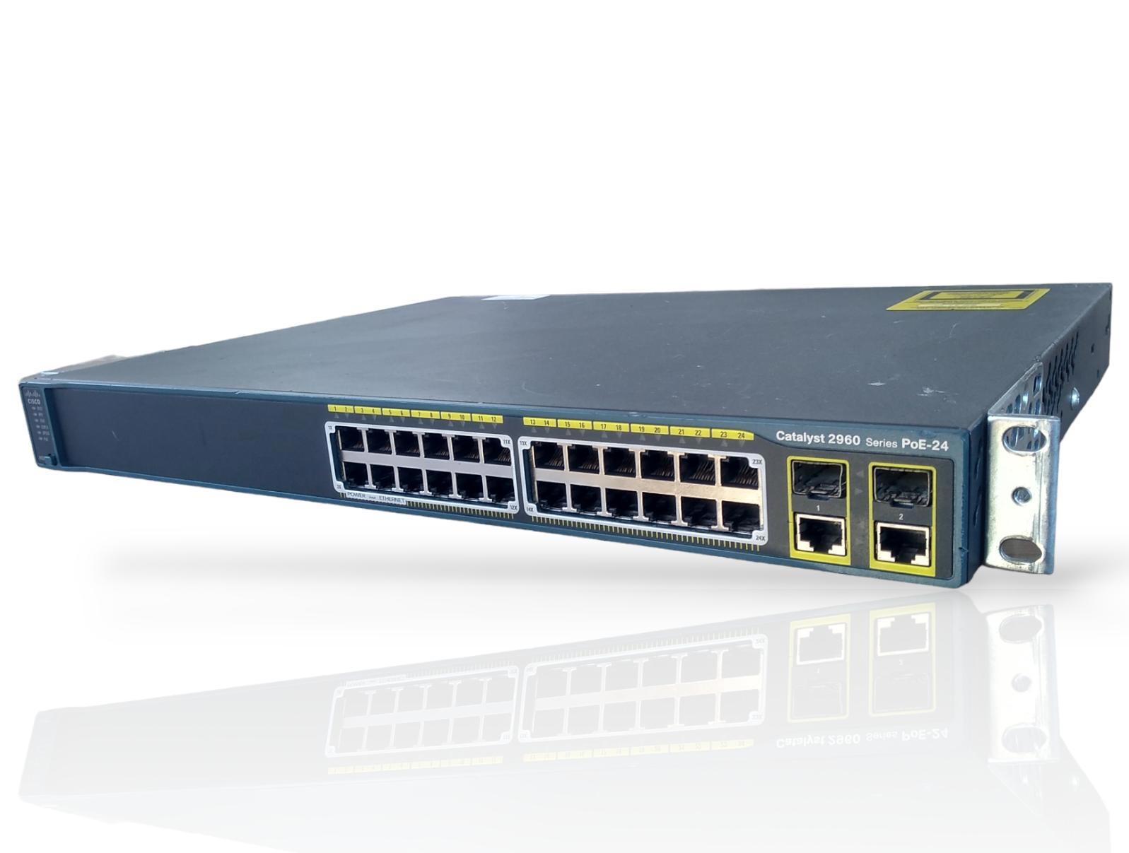 SWITCH CISCO CATALYST 2960 24P 10/100 POE - Semi Novo - POP SHOP