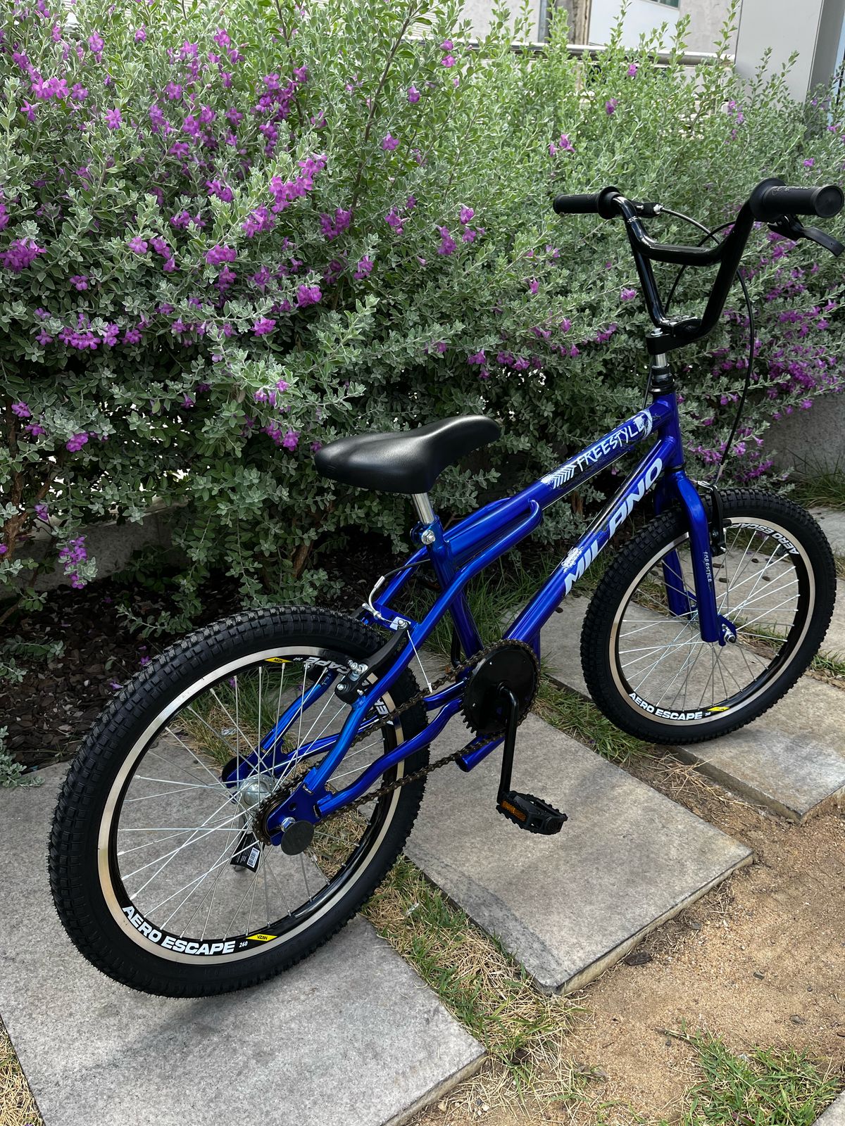 BICICLETA ARO (20) MASCULINA COR CROMOCOLOR AZUL S/MARCHA FREIO V-BRAKE ...