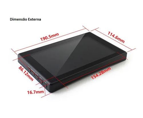 Display 7 Polegadas Waveshare C/ Case - RoboBuilders Produtos Sistemas ...