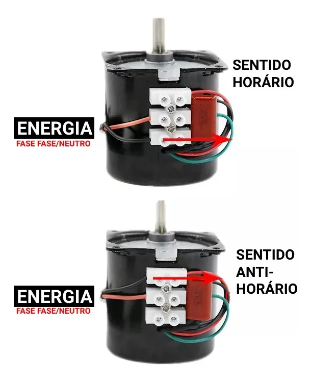 Motor Alto Torque AC 220V XX-60KTYZ Síncrono Escolha RPM NFe - RoboBuilders Produtos Sistemas e ...