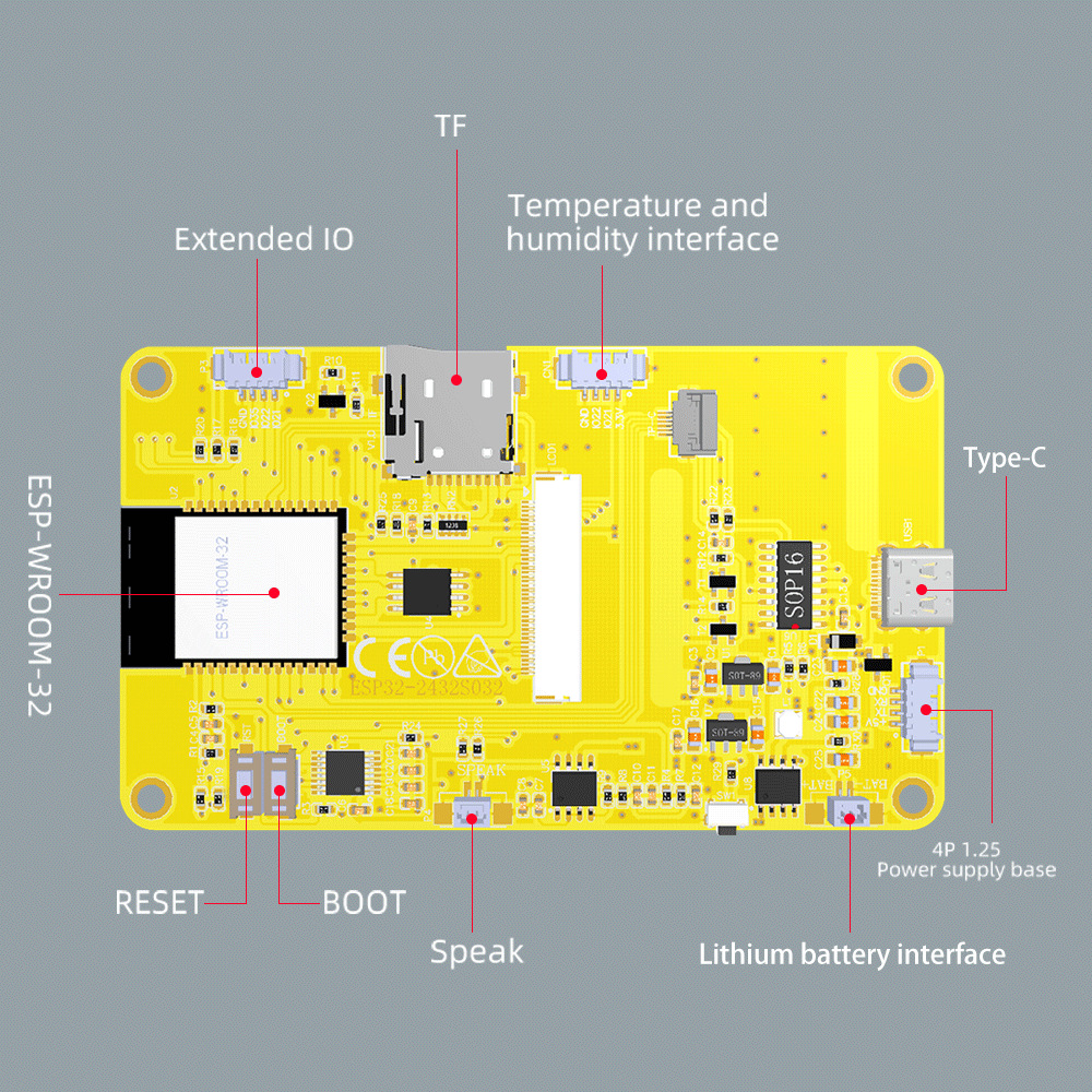 Placa Desenvolvimento Esp32 Com Display 3 5 Pol Touch Nfe