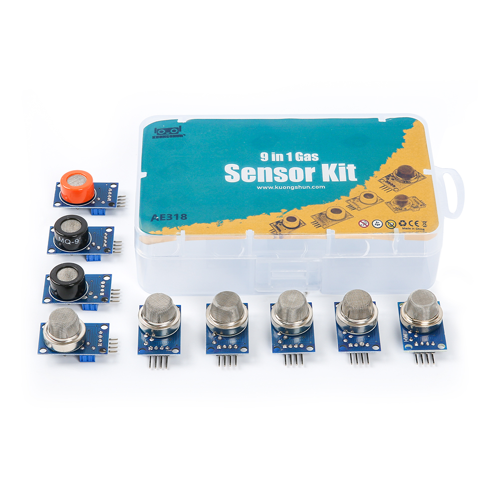 Kit 9 Componentes Módulos Sensores Gás Para Arduino NFe - RoboBuilders ...
