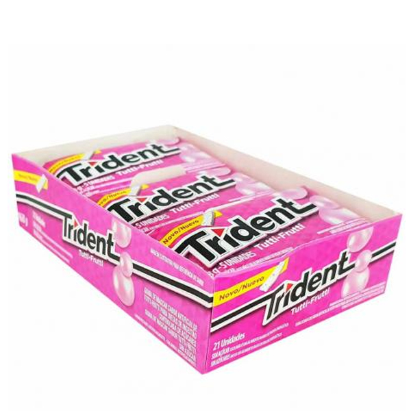 Goma De Mascar Trident Tutti Frutti 8Gr - Embalagem 21X1 UN - Preço ...