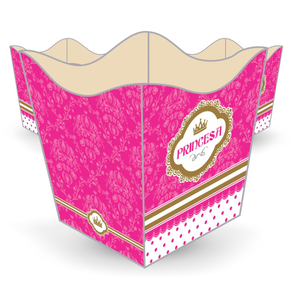 kit 10 Cachepo Papel cartonado Decoração princesa e princIpe ...