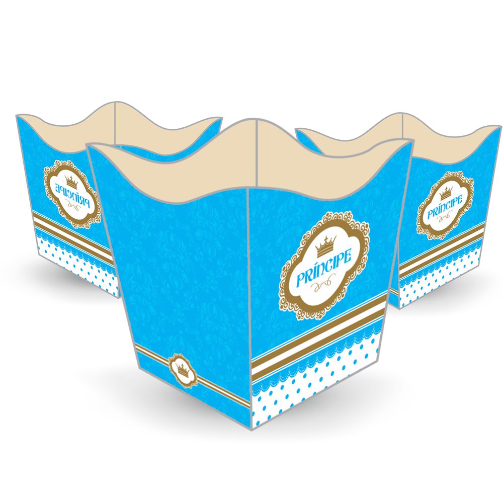 kit 10 Cachepo Papel cartonado Decoração princesa e princIpe ...