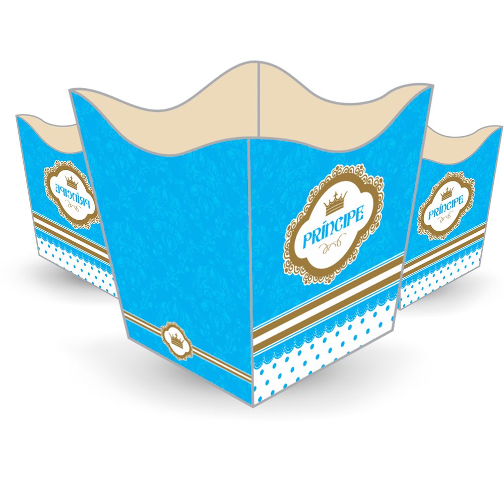 kit 10 Cachepo Papel cartonado Decoração princesa e princIpe ...