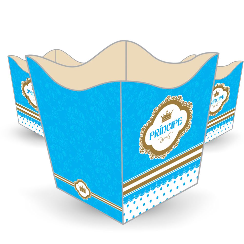 kit 10 Cachepo Papel cartonado Decoração princesa e princIpe ...