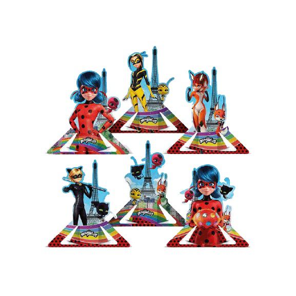 Decoração festa Ladybug Display de mesa - 6 Unidades - Rivfestas itens ...