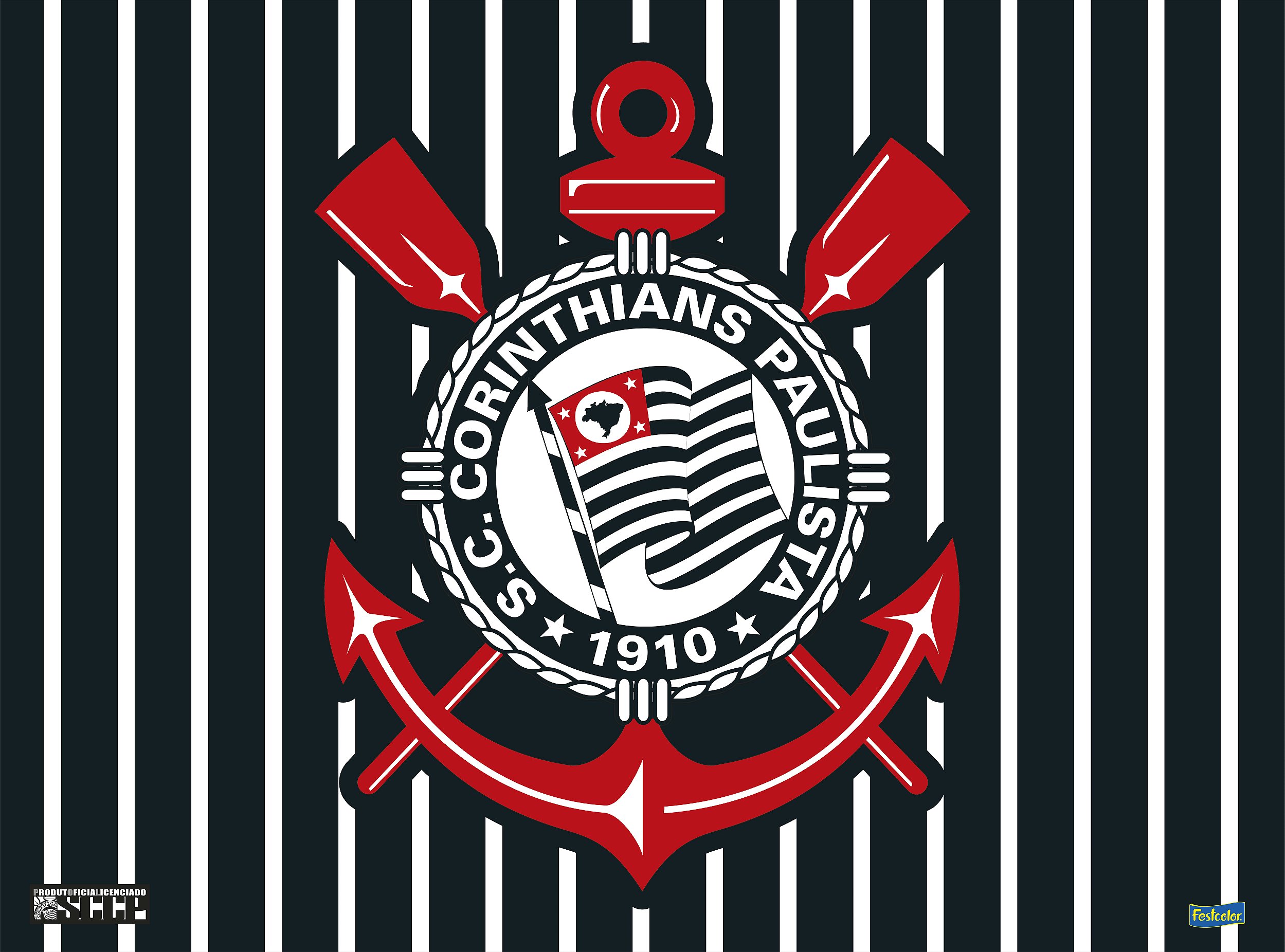 Kit festa completo 109pçs decoração Corinthians aniversário - Rivfestas ...