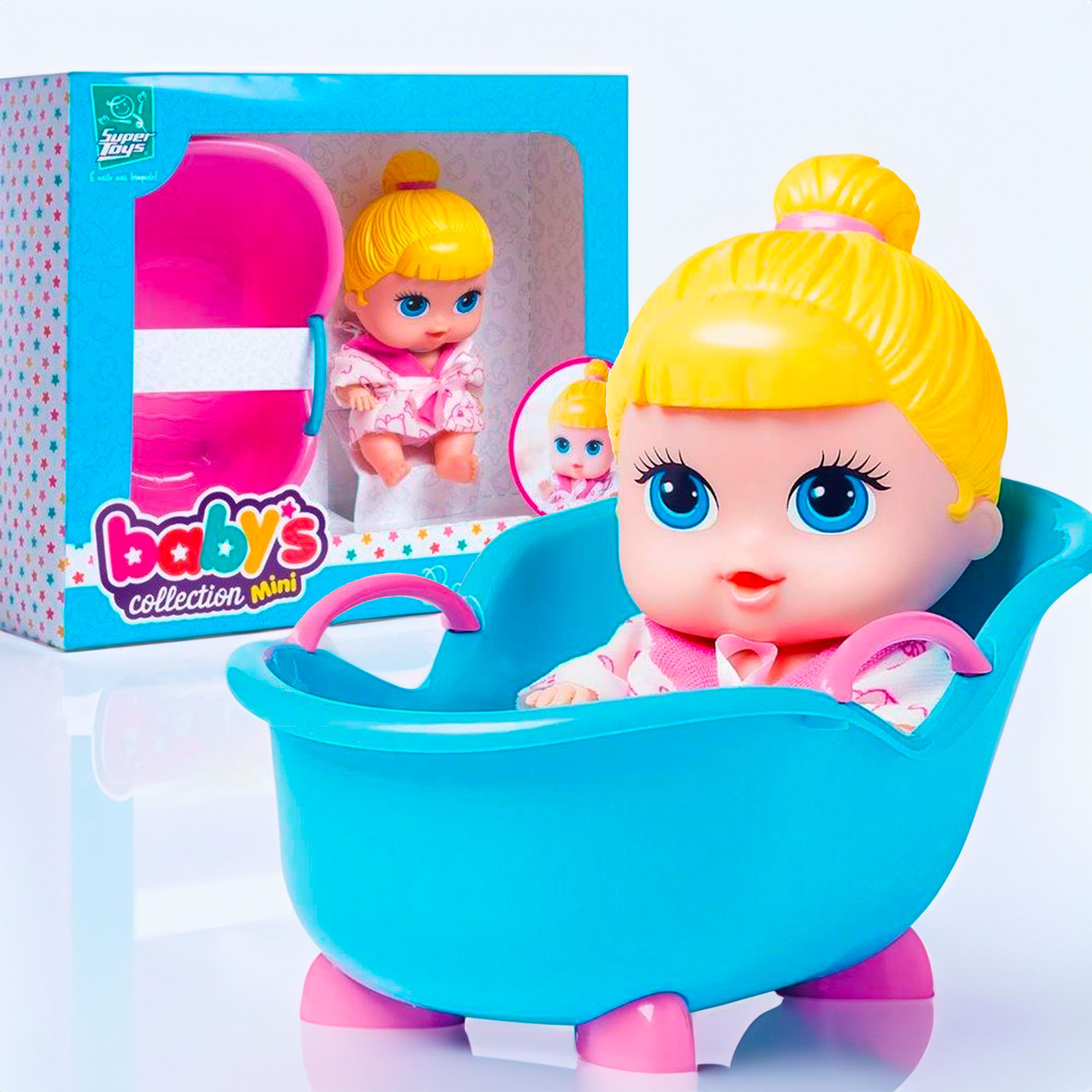 Boneca Babys Collection Com Mini Banheira banho divertido - Rivfestas ...