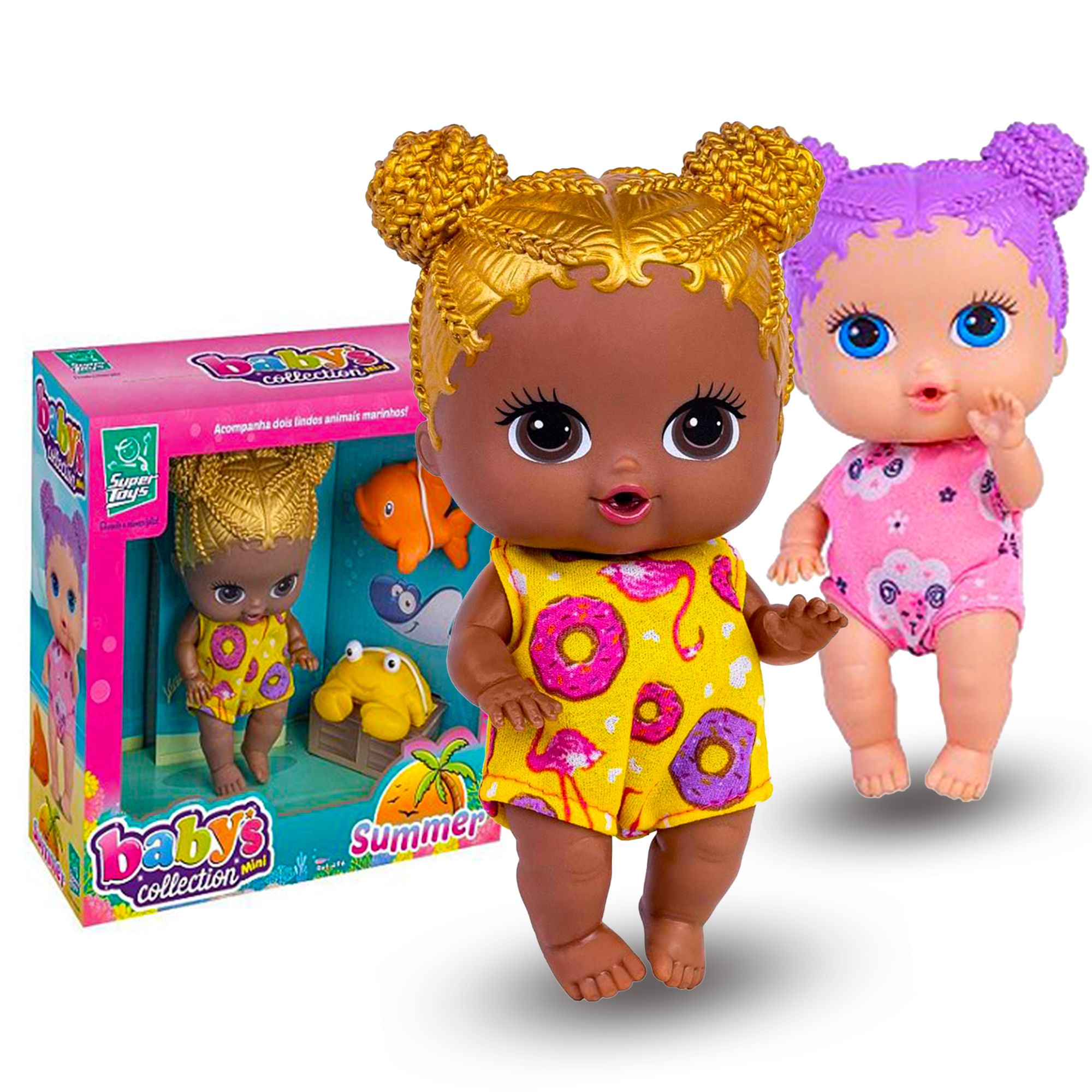 Boneca Babys Collection Mini Summer fofinhas + Bichinhos - Rivfestas ...