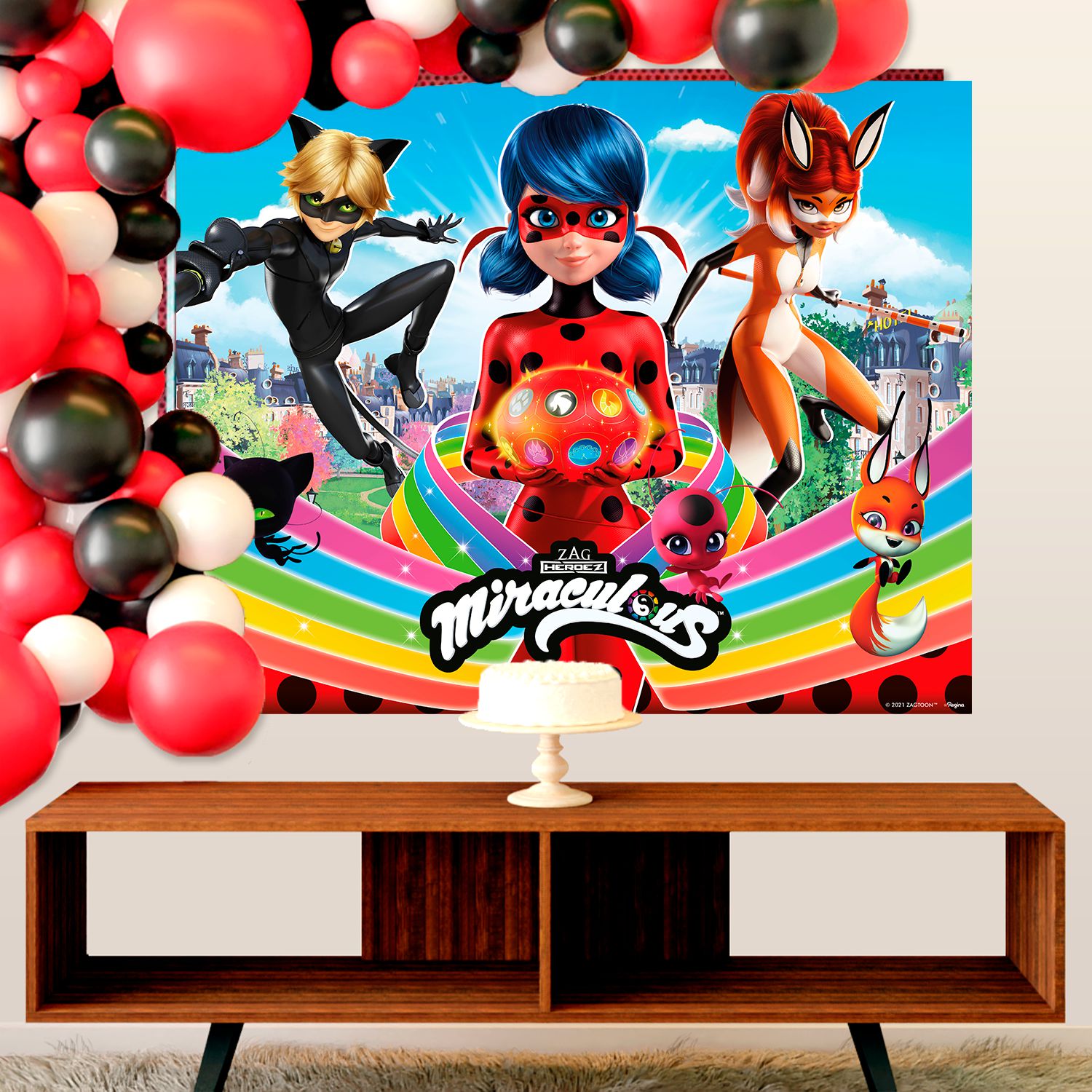 Painel Gigante Decoração Ladybug festa aniversário 1m - Rivfestas itens ...