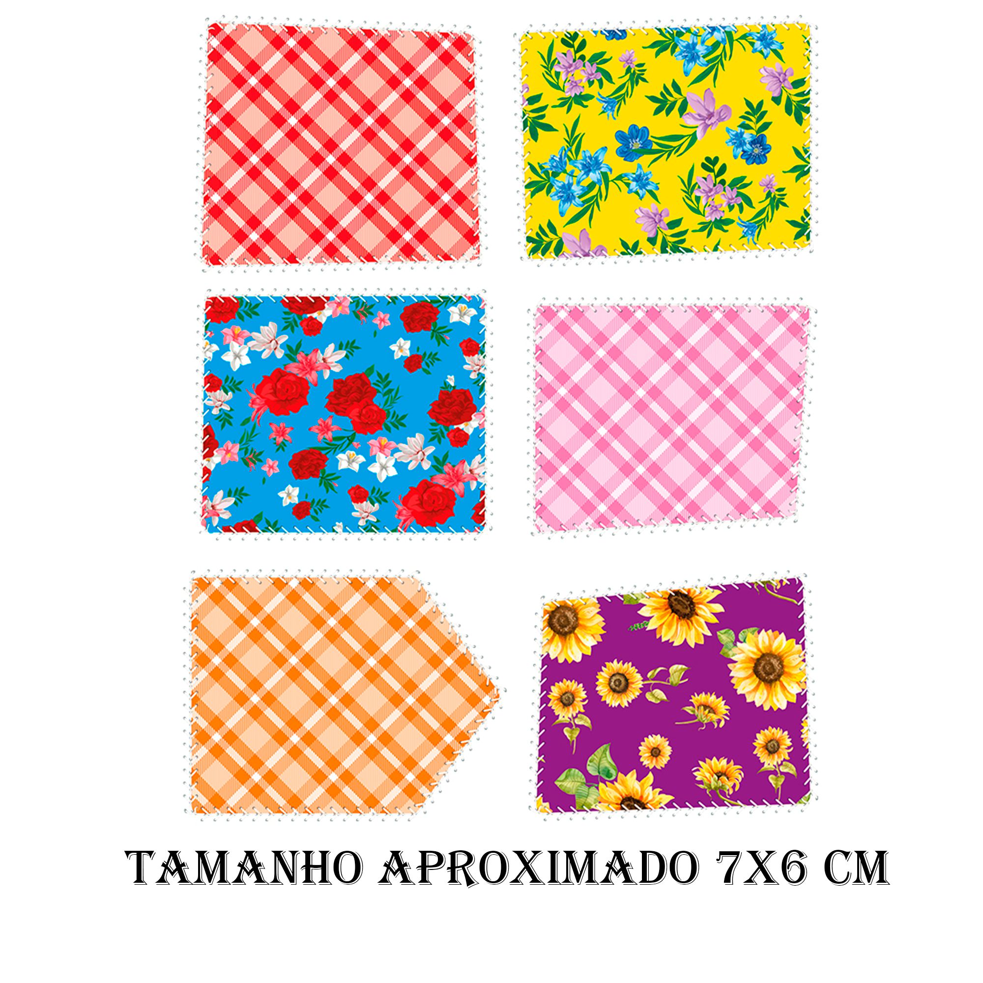 Decoração retalho Arraia festa junina adesivo julino 7cm - Rivfestas ...