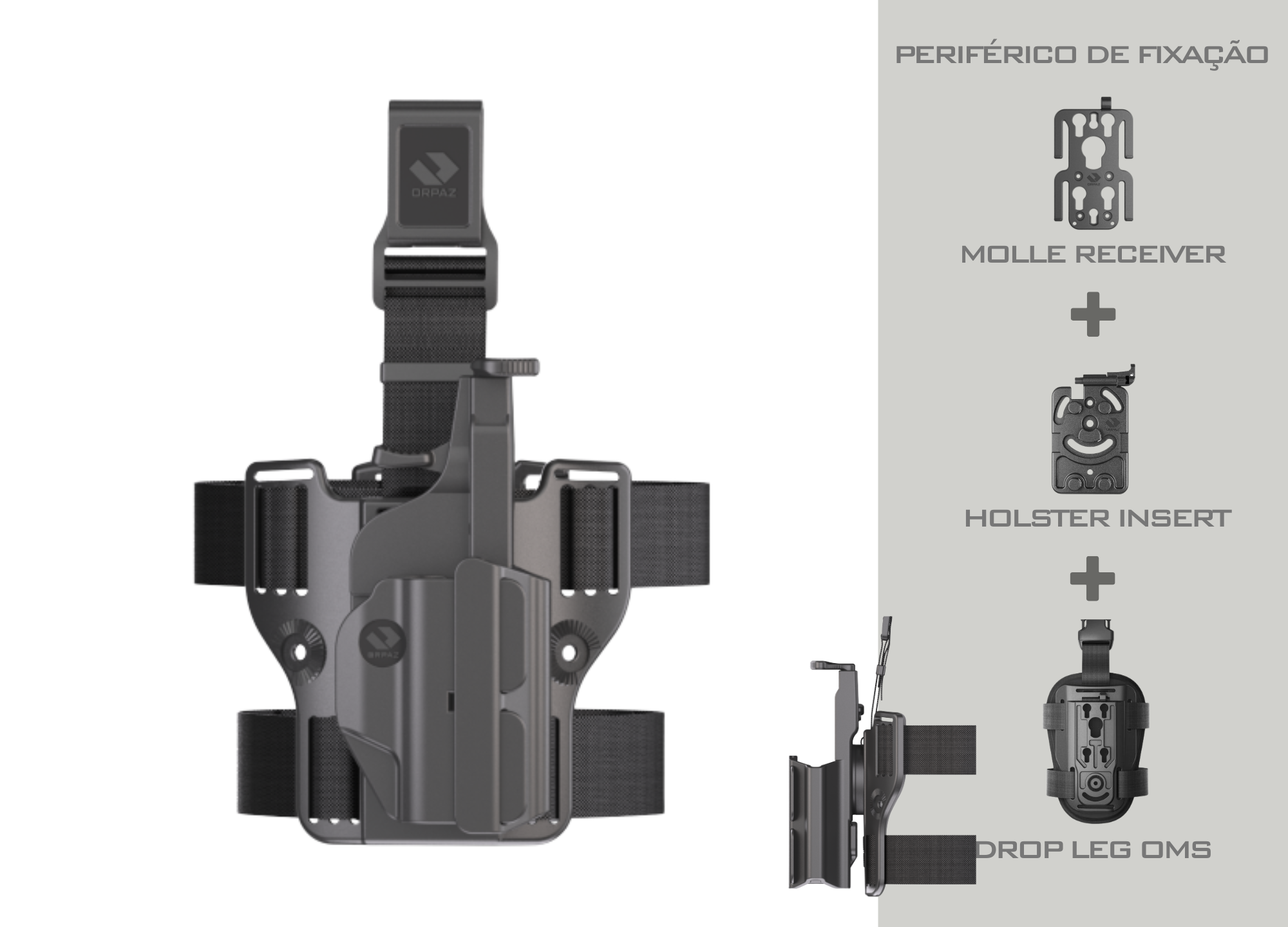 COLDRE OWB - ORPAZ - T41 - GLOCK G26 G27 G29 G30 G38 G28 - CH COLDRES