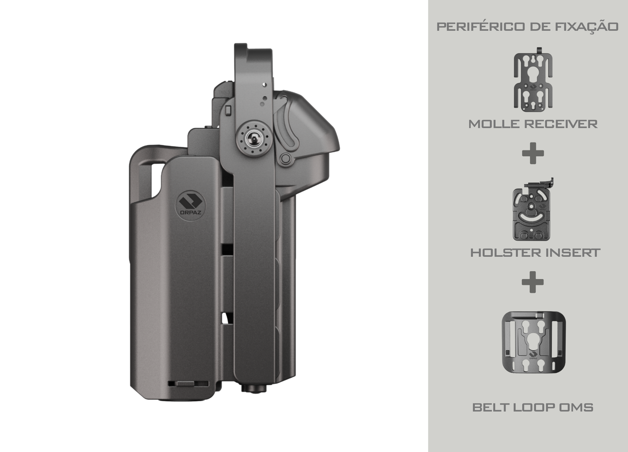 NOVO COLDRE OWB - ORPAZ T40X PRO - IWI MASADA | LANTERNA ROBUSTA - CH ...