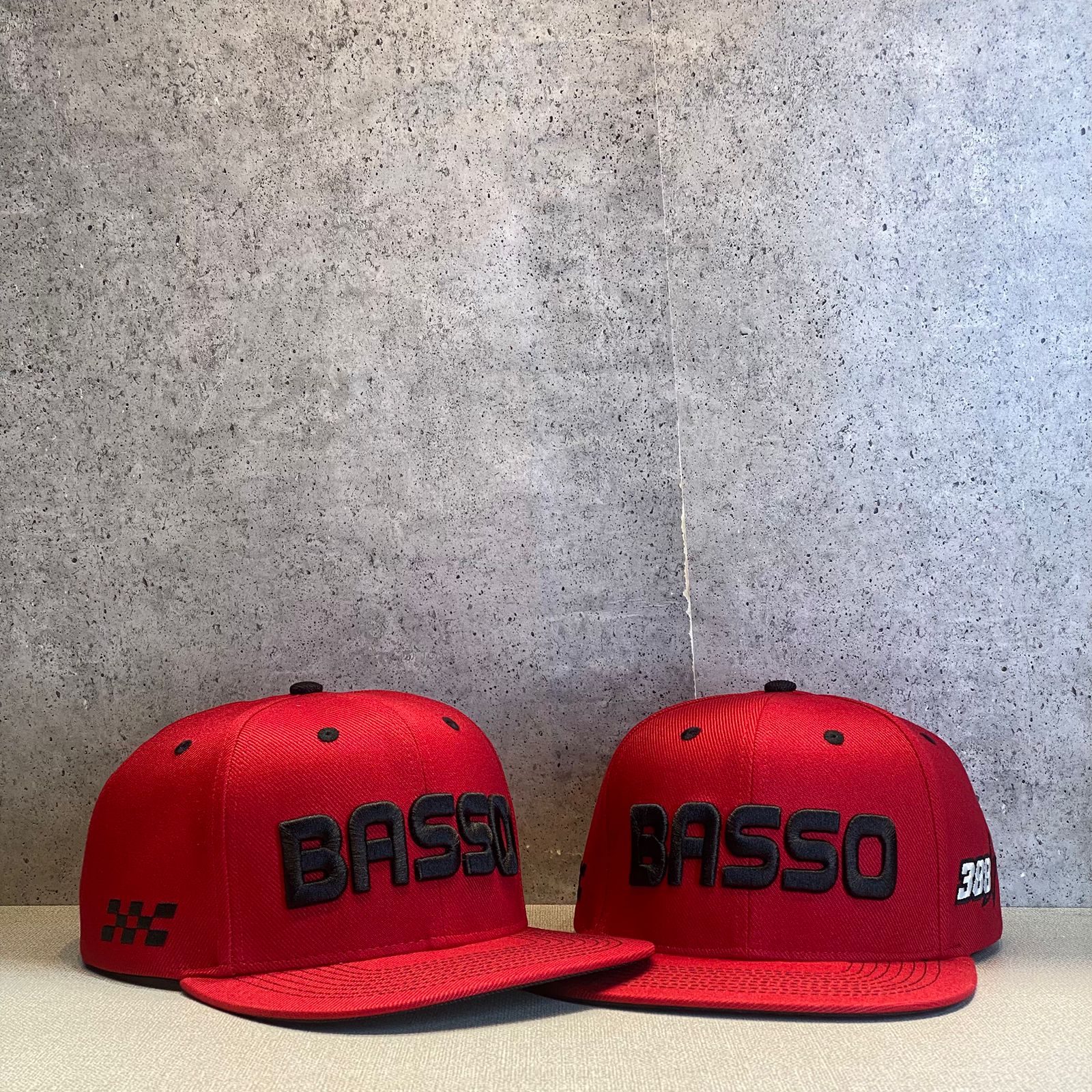 Boné Basso 388 Vermelho Aba Reta - Basso Store