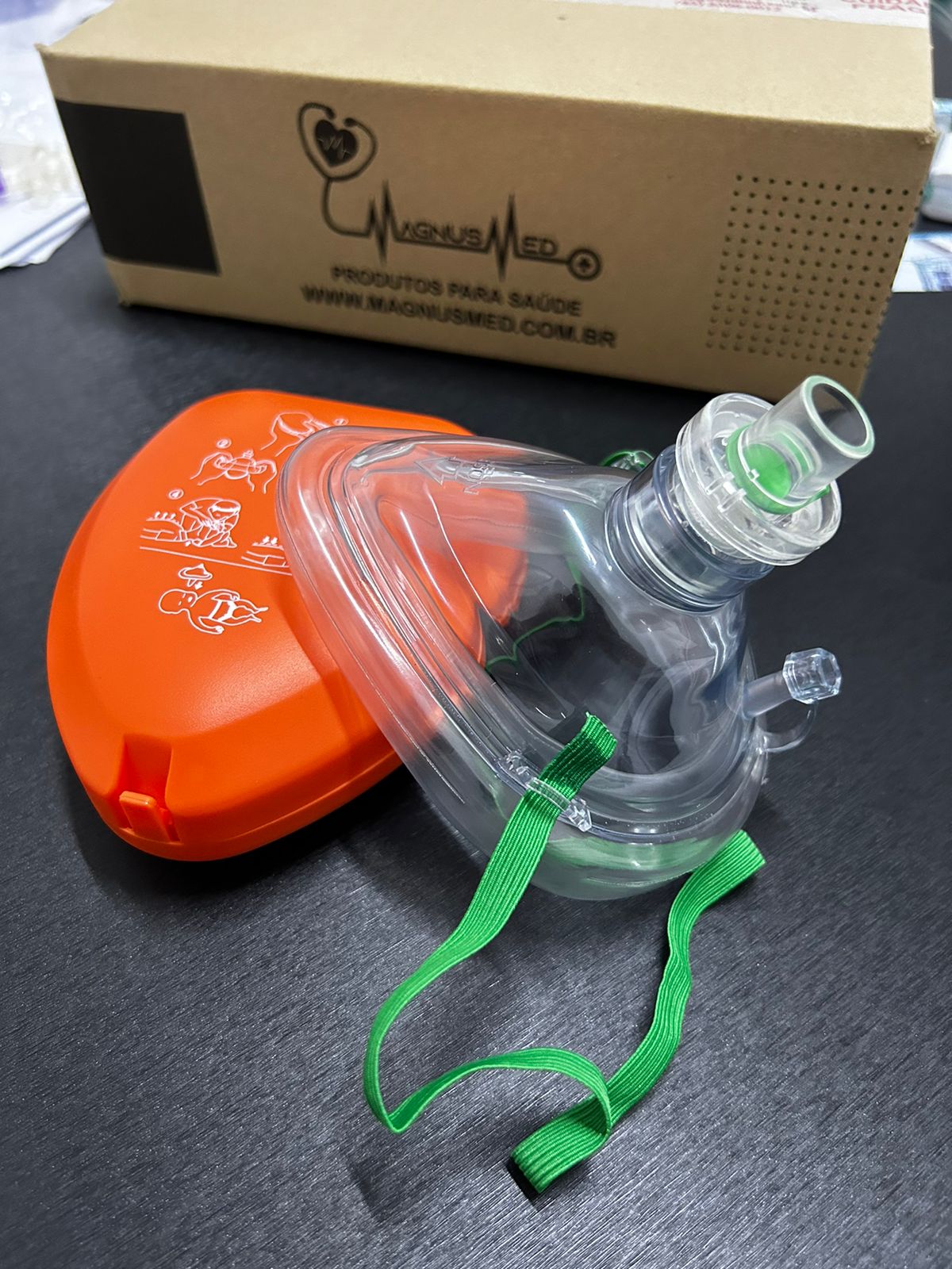 Máscara Ressuscitadora Para Rcp Pocket C/ Válvula Unidirecional - MD ...