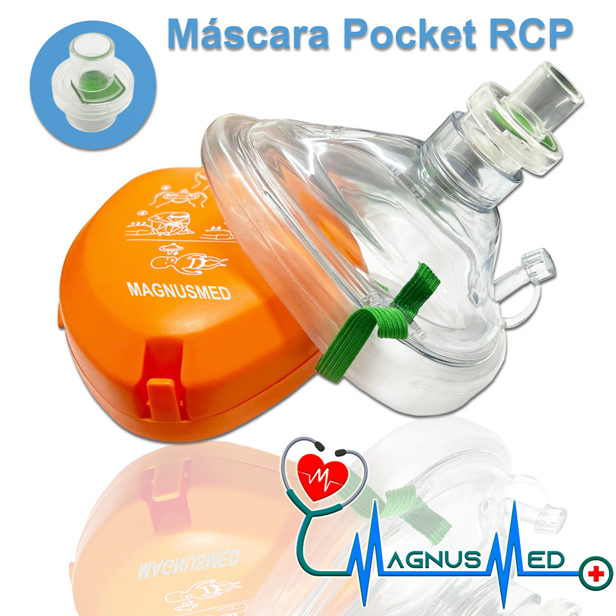 Máscara Ressuscitadora Para Rcp Pocket C/ Válvula Unidirecional - MD ...