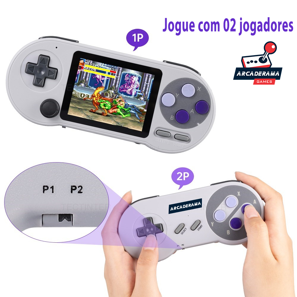 Game de mão portátil SF 2000 - ARCADERAMA GAMES