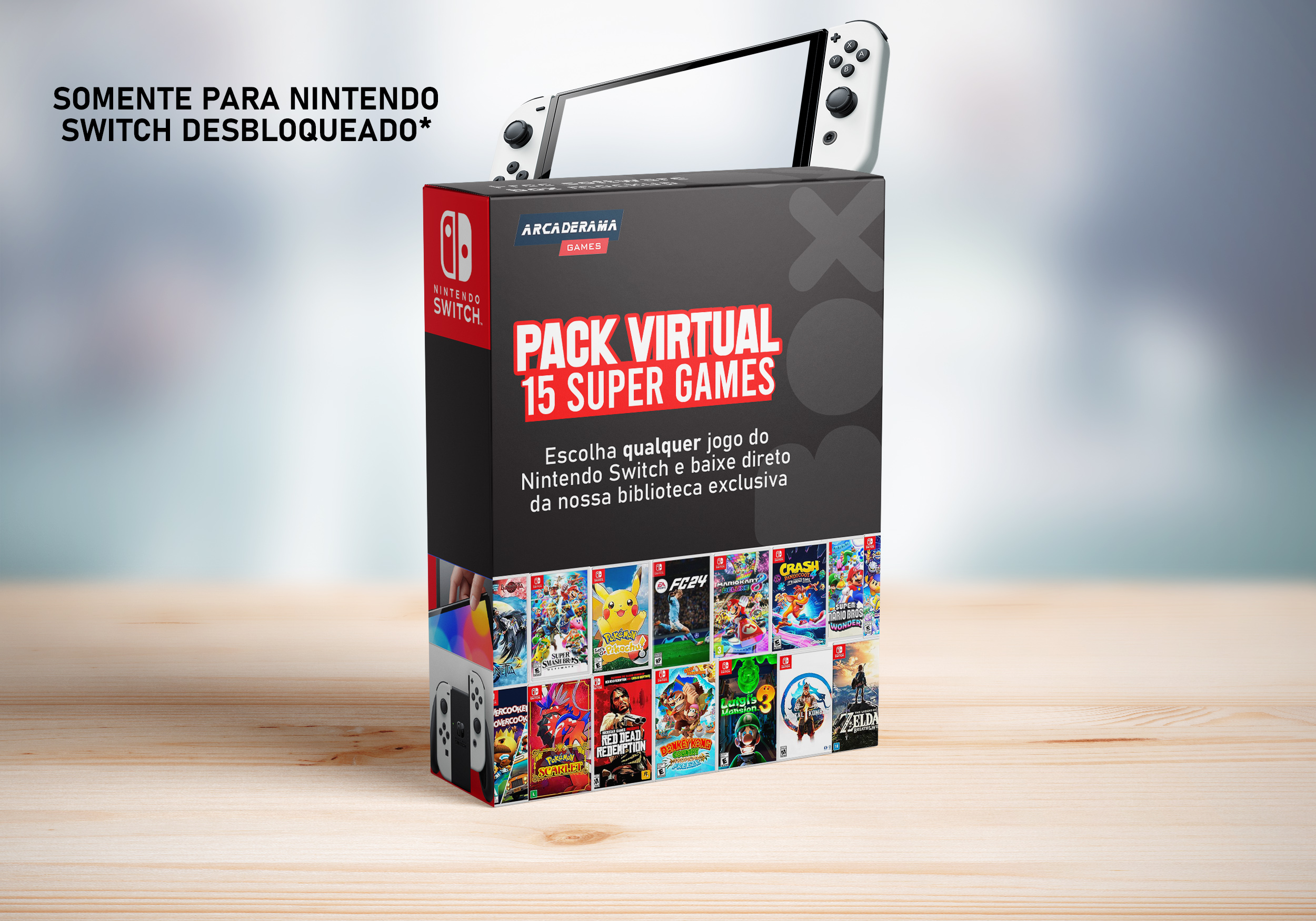 Pack de jogos exclusivo para Nintendo Switch - ARCADERAMA GAMES