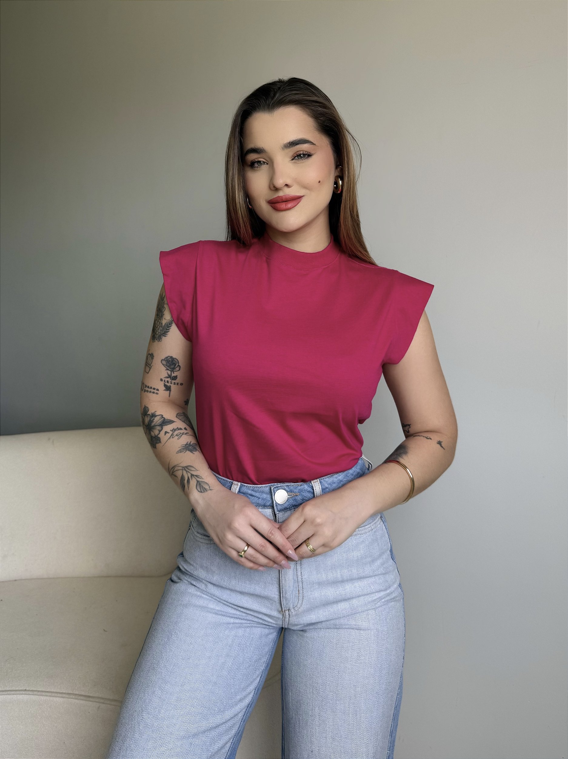 T-SHIRT MUSCLE TEE - FUCSIA - 44 T-SHIRTS
