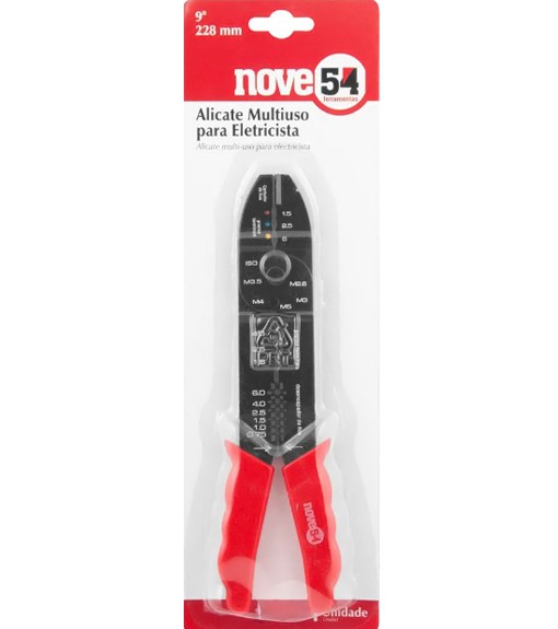 Alicate Multiuso p/ Eletricista 9" - Nove54 - Maga Tools