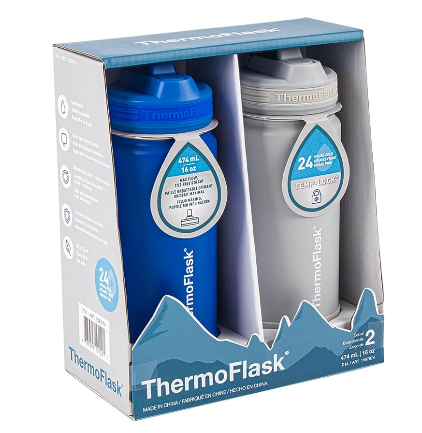 Garrafa Térmica Thermoflask - 474ml - Cinza - Nenê Store