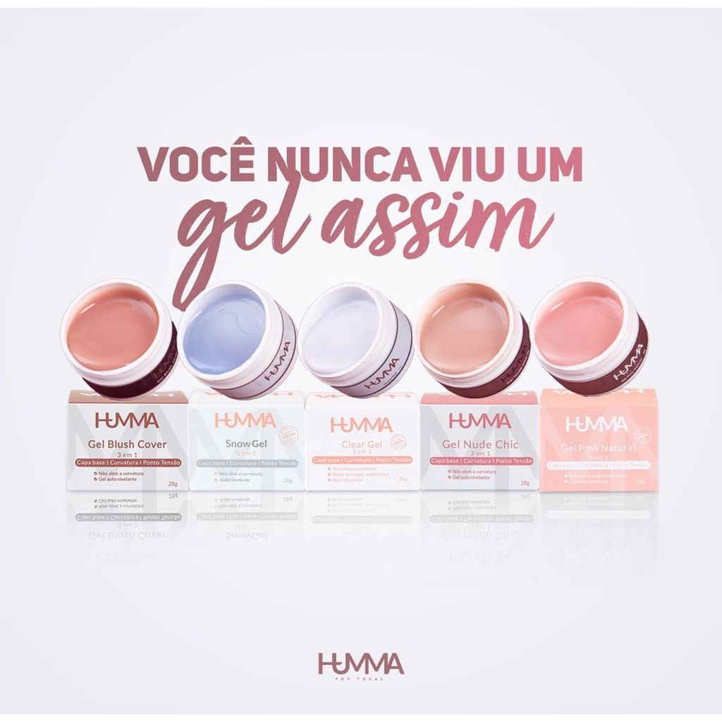 Humma Gel Construtor 3 em 1 28g - Della Luna Cosmeticos