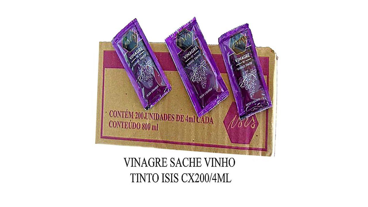 Vinagre De Vinho Sache 4ml Cx200un Restaurante,padaria,hotel - CIA DO ...