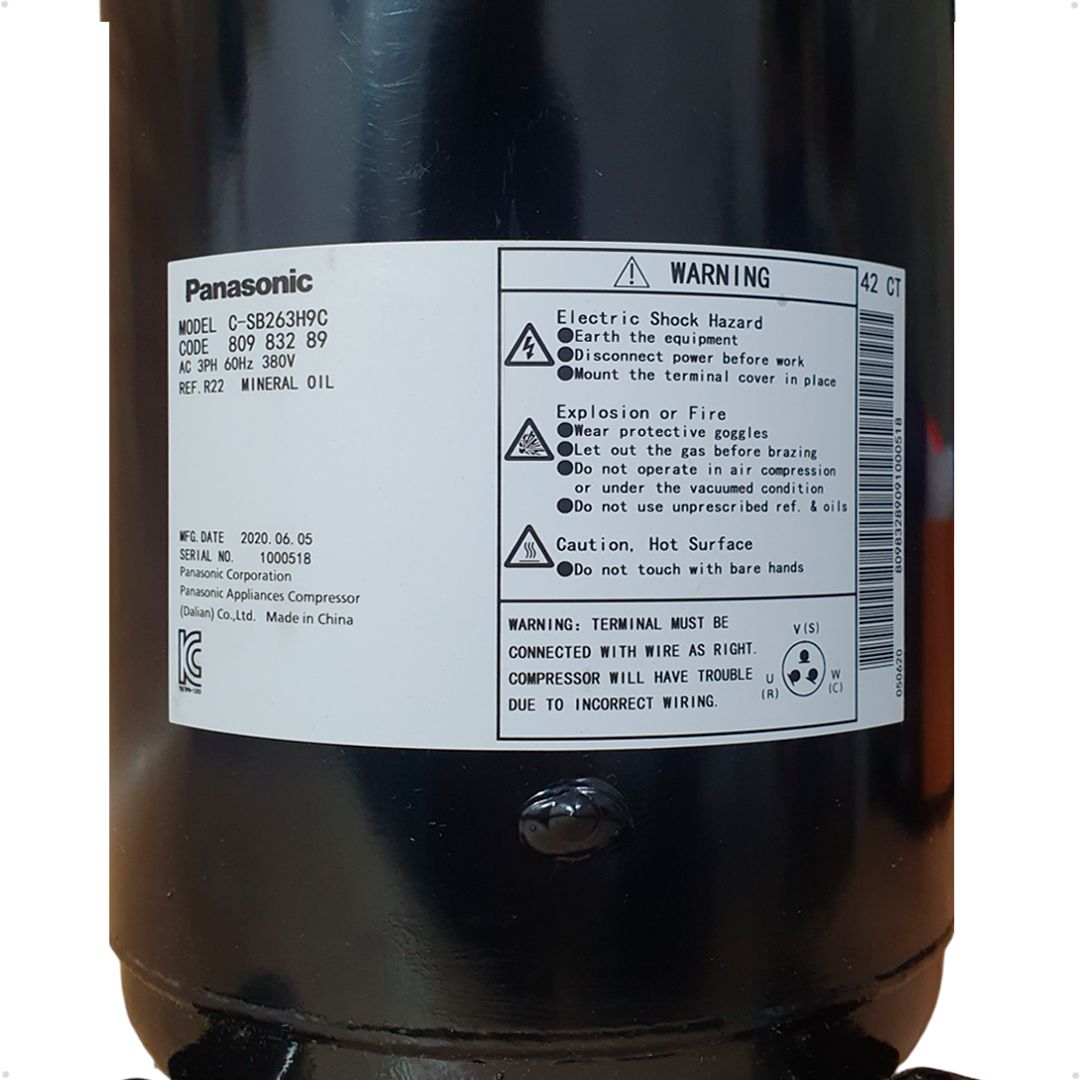 Compressor Scroll Panasonic 3TR Trifásico 380V R22 36.000 BTU/h - C ...