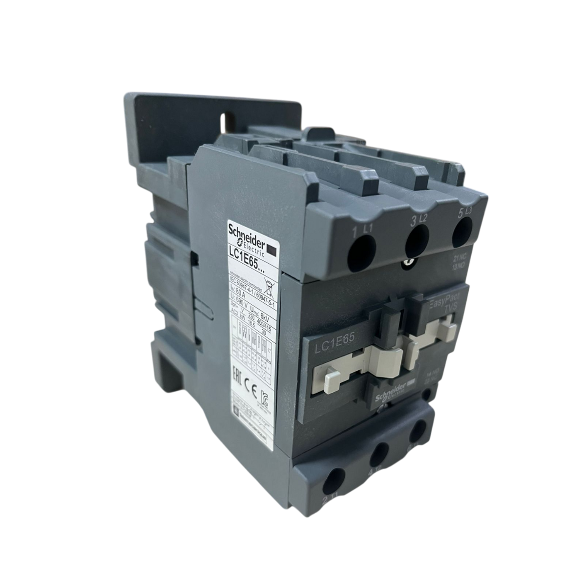 Contator Tripolar Schneider LC1E65M7 65A 220V 1NA+1NF - Cibrel