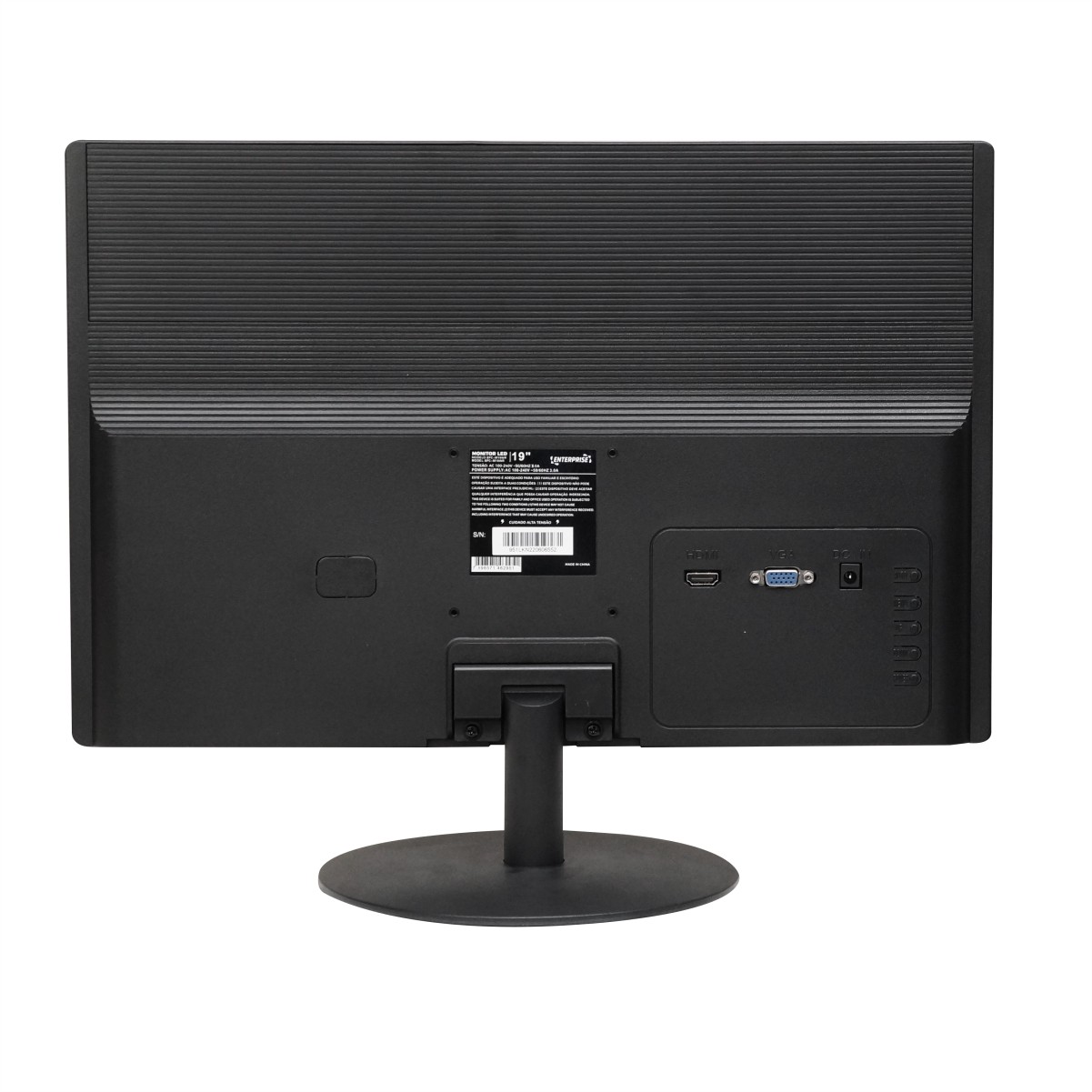 MONITOR LED 19 ENTERPRISE M19WR SLIM PRETO WIDESCREEN BASE REDONDA PRE ...