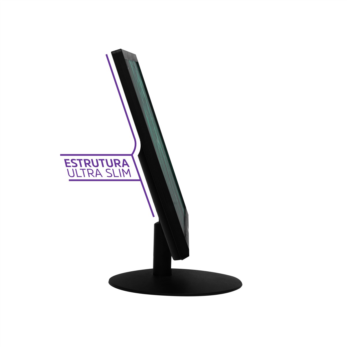 MONITOR LED 19 ENTERPRISE M19WR SLIM PRETO WIDESCREEN BASE REDONDA PRE ...