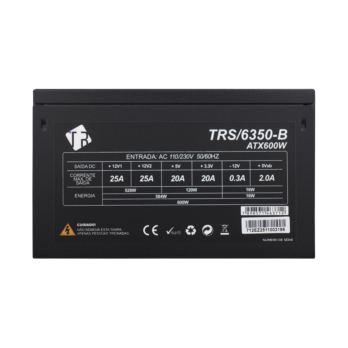 ONTE ATX 600W TRONOS TRS/6350-SMT 24 PINOS BOX - Tronos - Garantia e ...