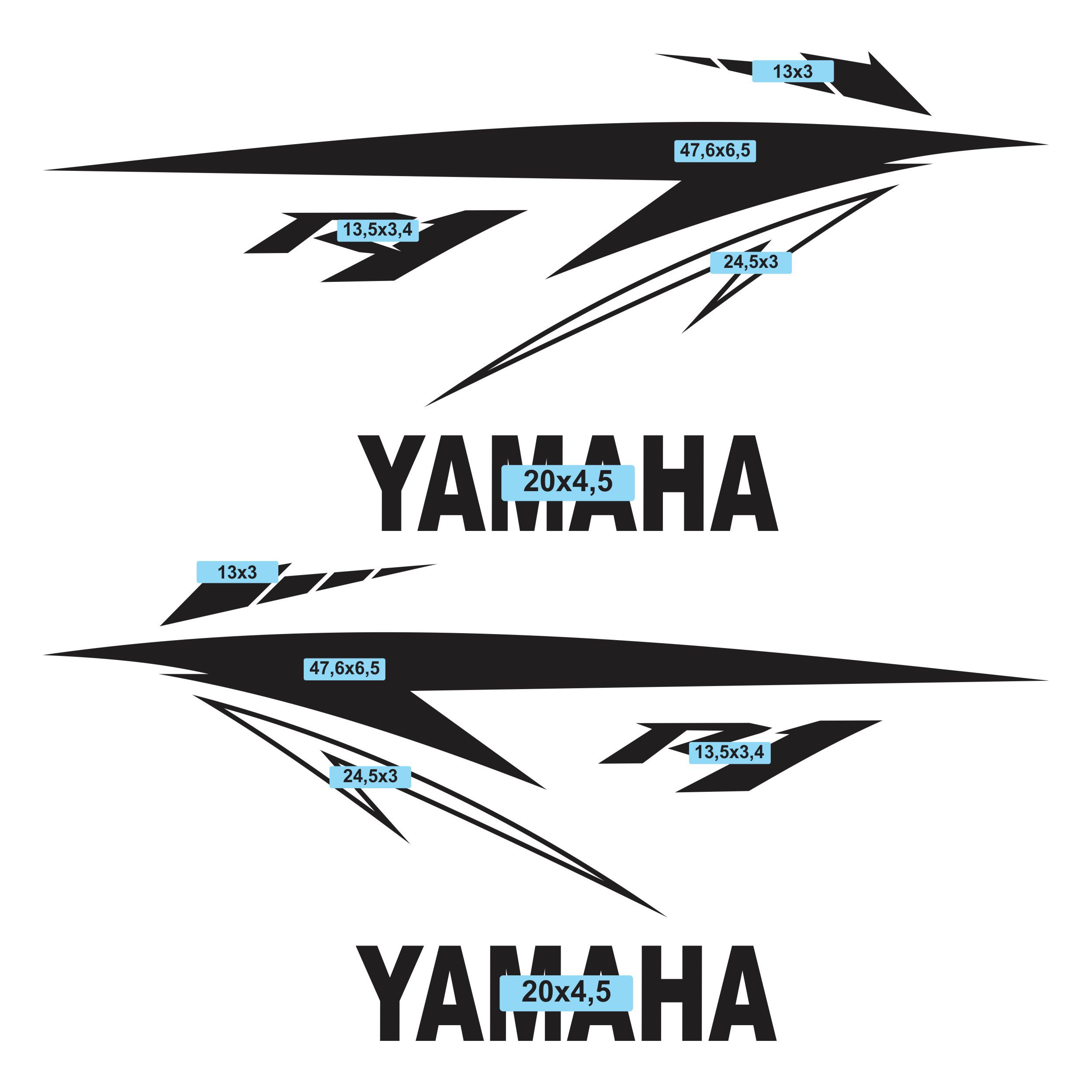 Adesivo Yamaha Yzf R1 - Cromo Decor - Pastilhas Adesivas Resinadas