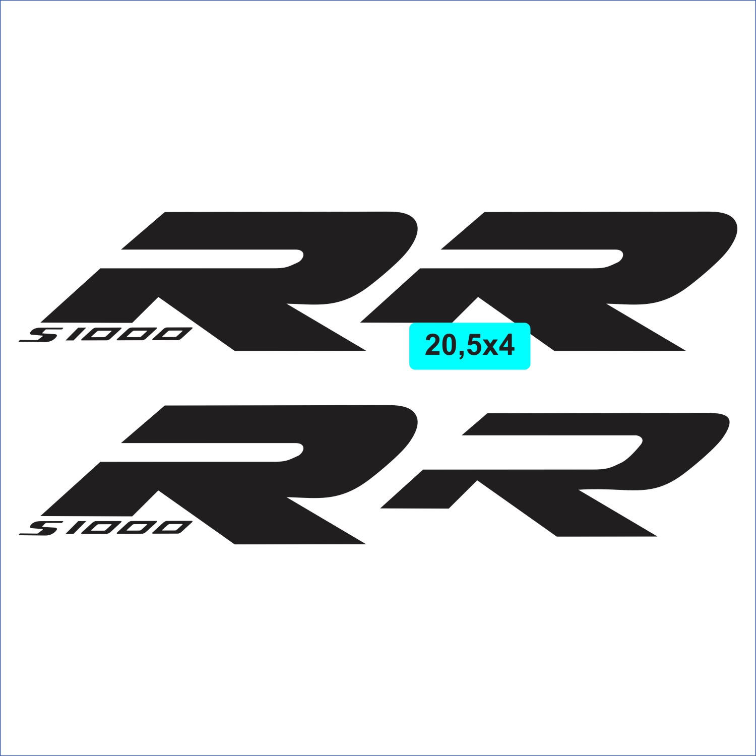 Adesivo Bmw S1000RR Logo - Cromo Decor - Pastilhas Adesivas Resinadas