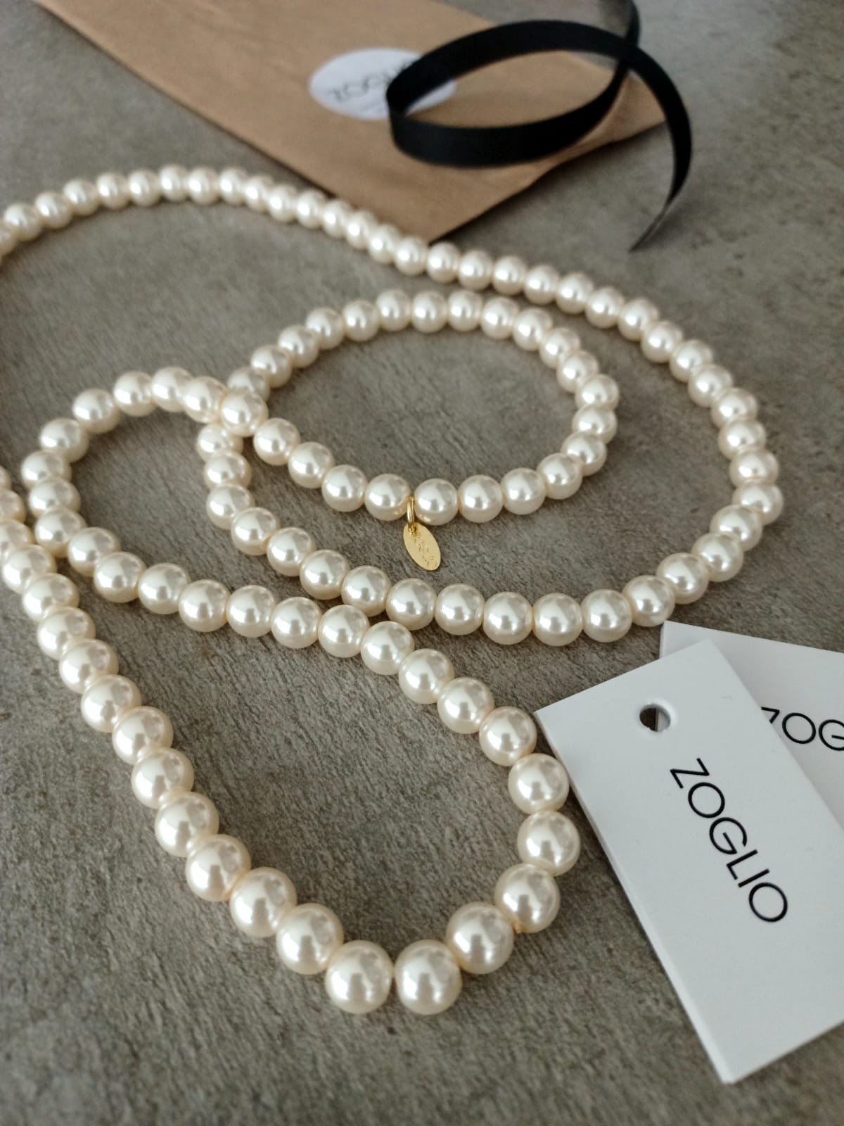 Colar fio longo de pérolas - COL1101 - Zoglio Acessórios