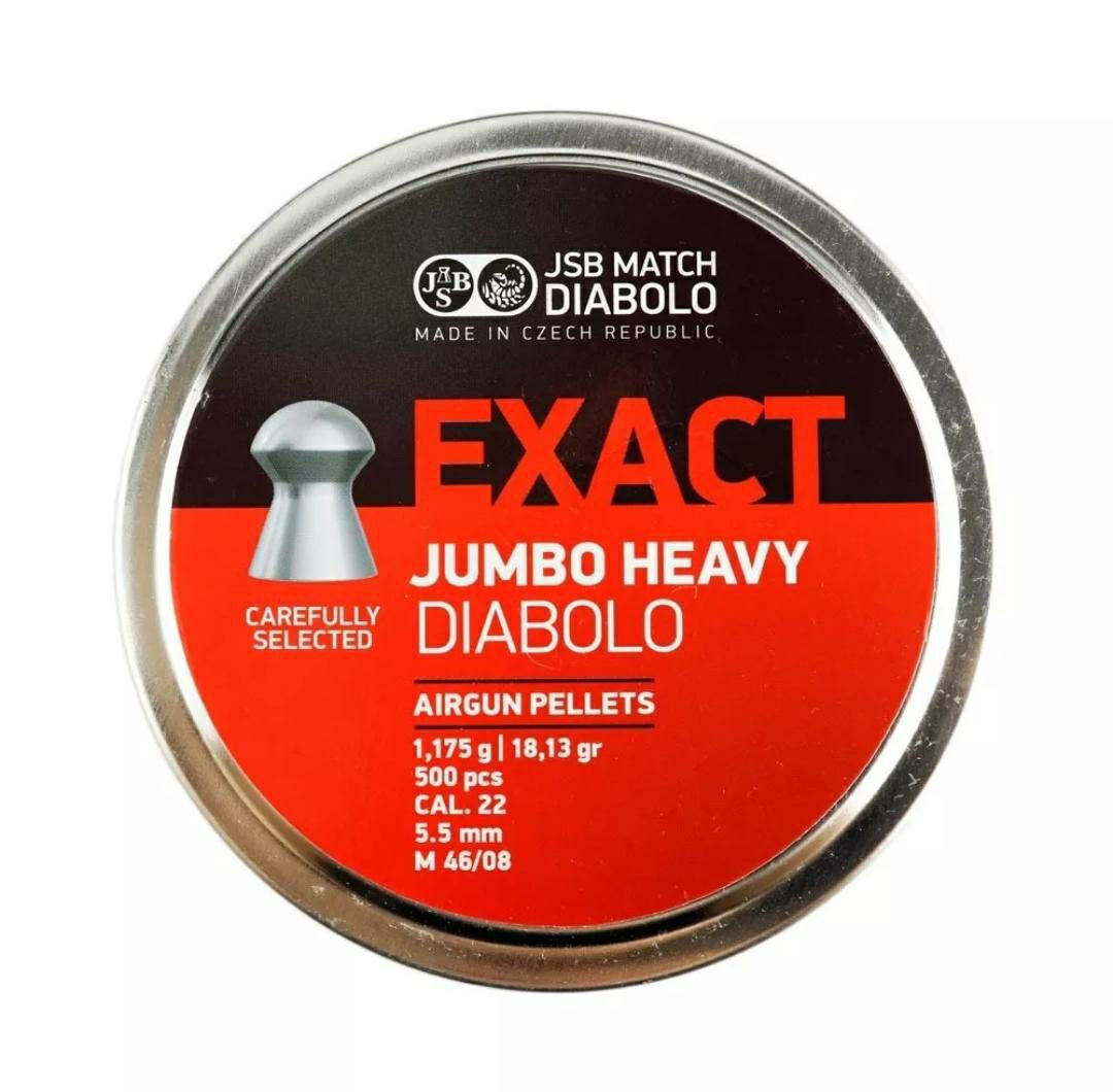 Chumbinho Jsb Jumbo Heavy 5.5mm 18,13 Grains 500 Unidades - Mundo Caça ...