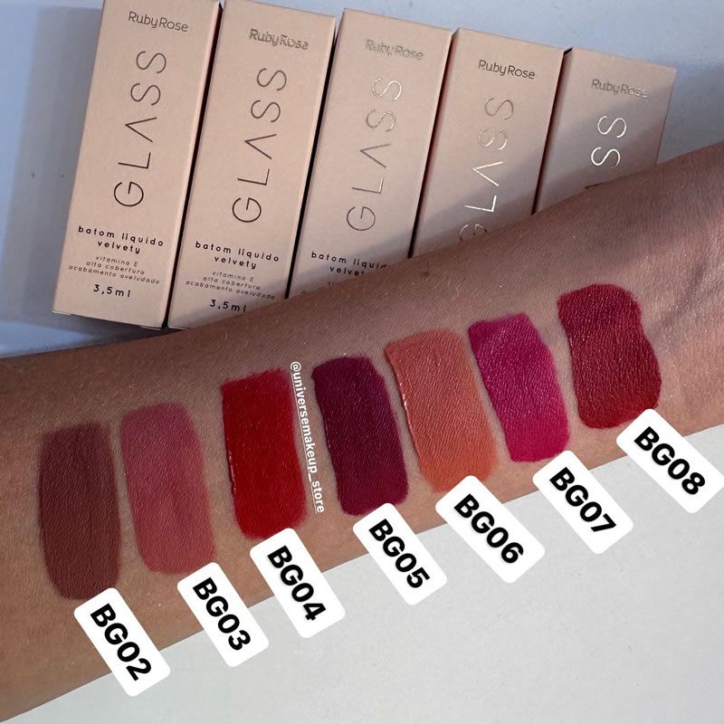 Batom Líquido Velvety Glass - Ruby Rose - Universe Makeup Store ...