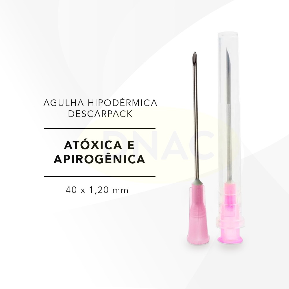 Agulha Hipodermica Intramuscular 18g 40x1,20mm Descarpack - DNAC