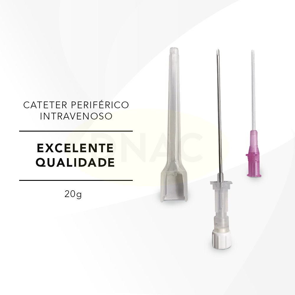 100 Agulhas Com Cateter Rosa 20g Intravenoso Descarpack - DNAC