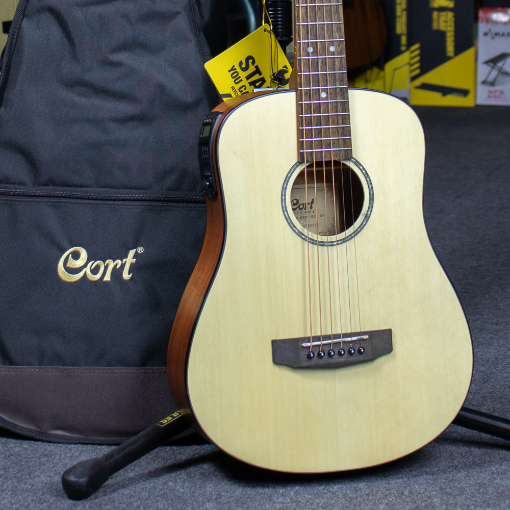 Violão Cort AD MINI EDX OP/B Spruce Natural Open Pore com Bag - baby ...