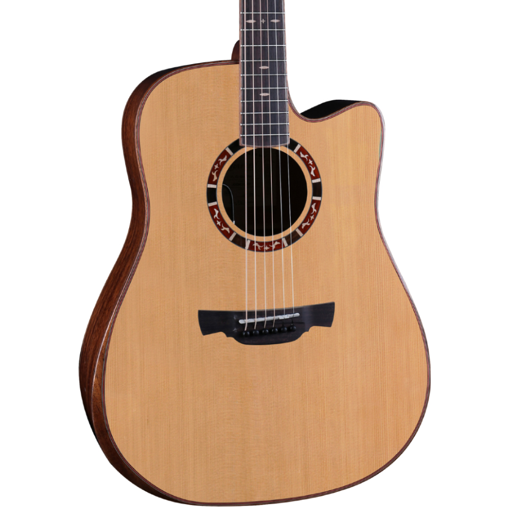 Violão Crafter VL D-17ce PRO+ Solid Cedar Mahogany B/S Dreadnought Cutaway - Eq DS-2 Pro+ c/ Mic ...
