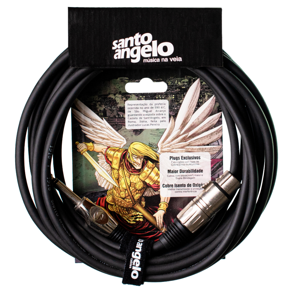 Cabo para Microfone Santo Angelo ANGEL HG 4,5m 15FT - P10 x XLR Fêmea ...
