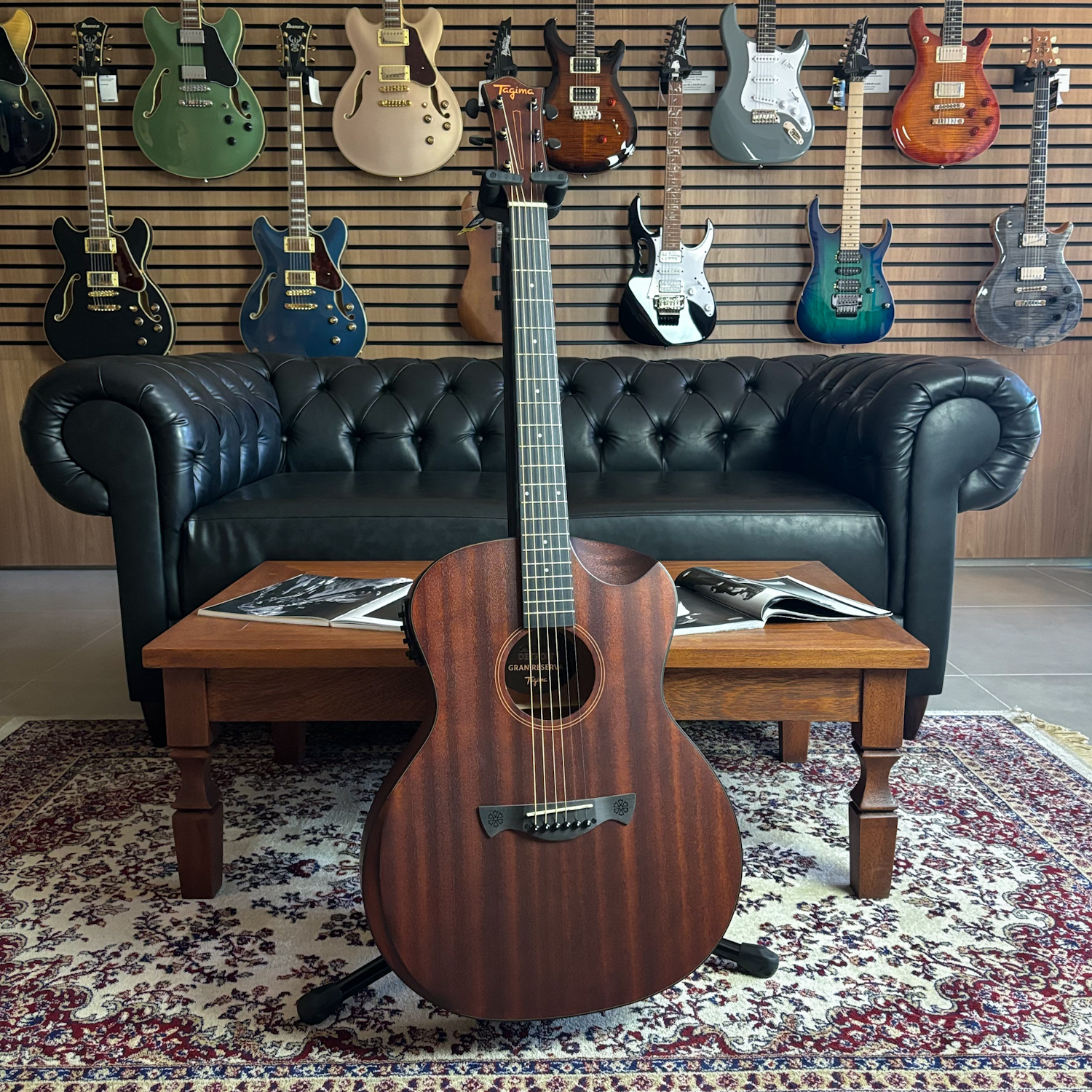 Violão Tagima Detroit Gran Reserva EQ Grand Auditorium Half Cutaway ...