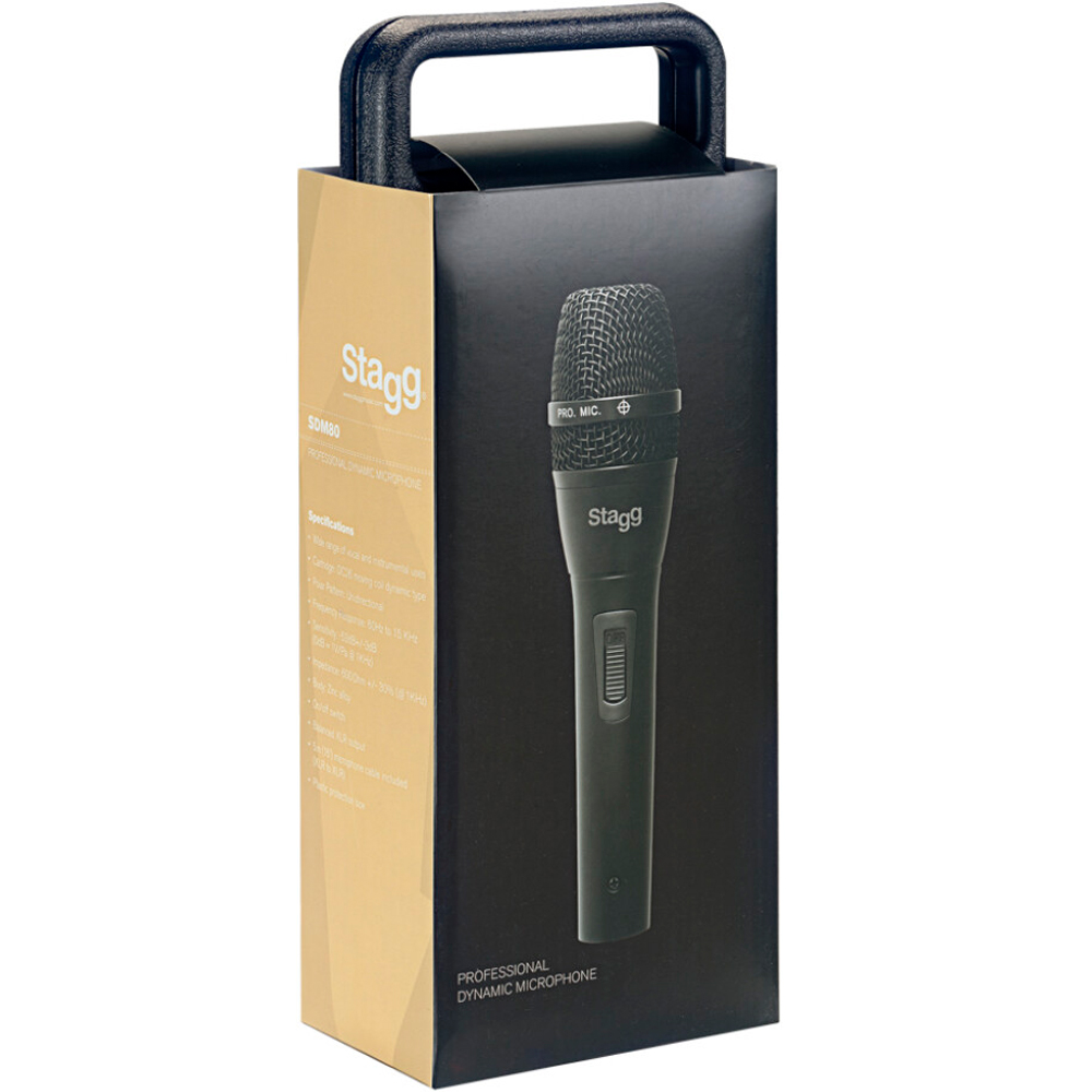 Microfone Stagg SDM80 Dinâmico Cardioide de Mão c/ cabo XLR x XLR - Guitar Shop CE | Loja de ...