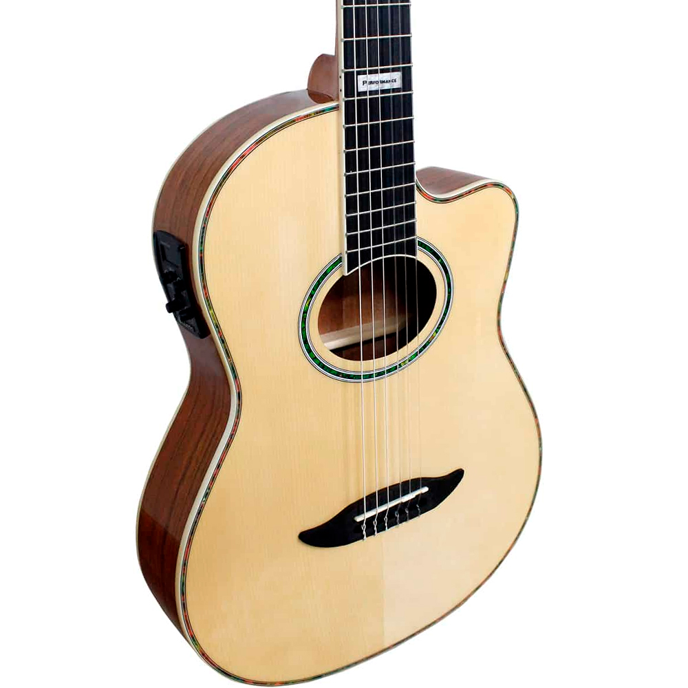 Violão Giannini GNF-3 CEQ NG Nylon Eletroacústico Cutaway Natural Gloss ...