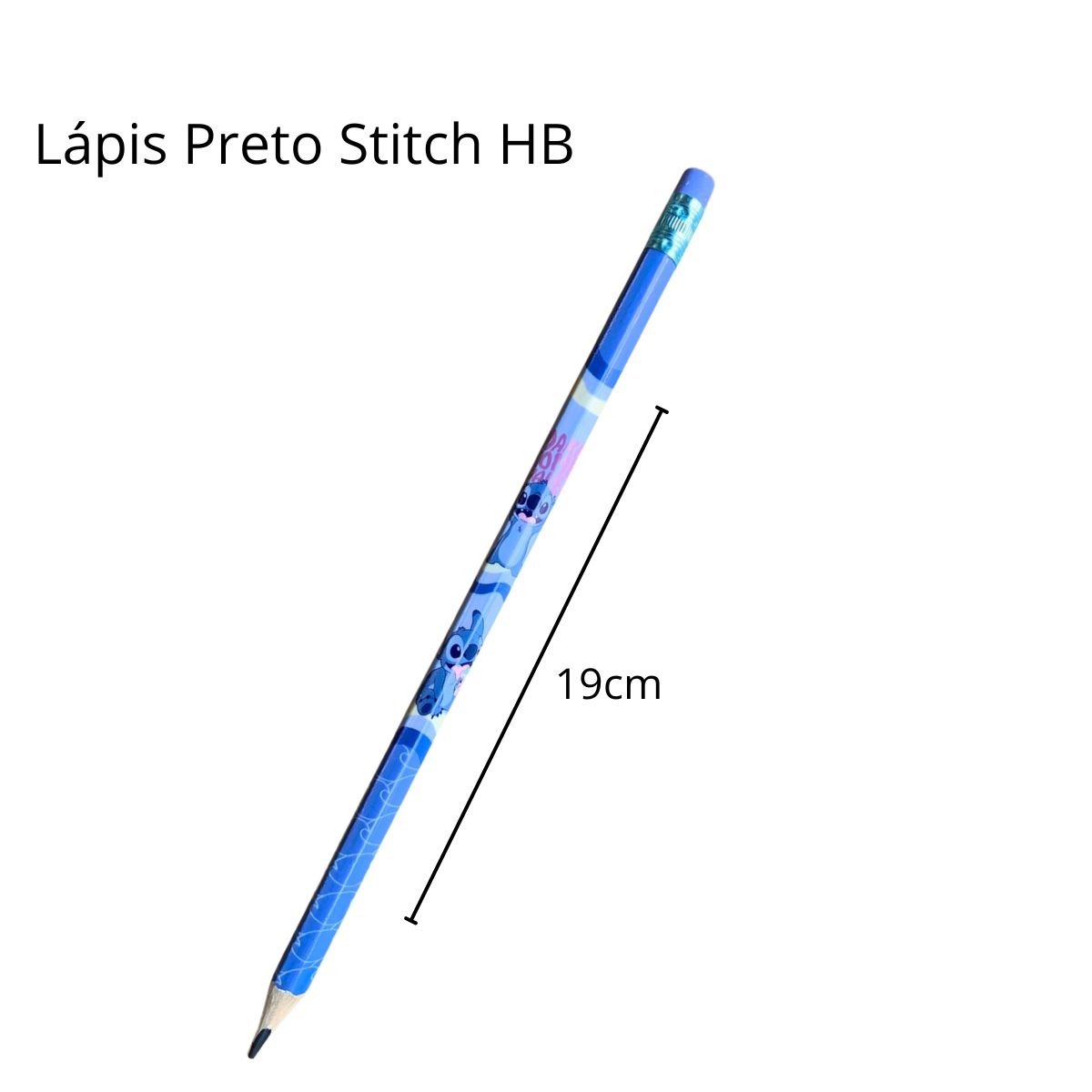Lápis Preto Stitch HB - Melancia Presentes